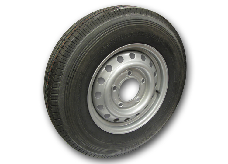 Wheel & Tyre Assembly 6.50R x 16LT - 5 x M16 Studding, 165.1mm PCD ...