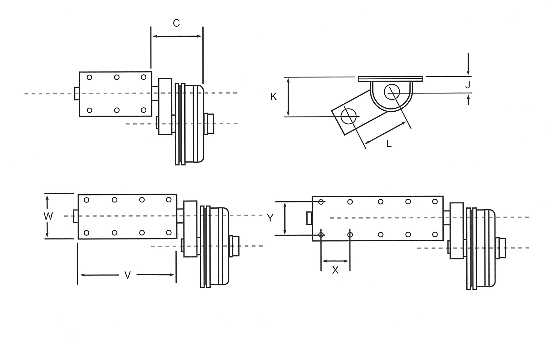 Indespension 3000kg Braked Flexiride LH Unit 300mm Drum (Knott Brakes ...